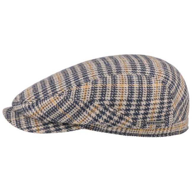 Stetson Wool Check Flat Cap