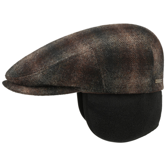 Stetson Kent Mercer Flat Cap with Ear Flaps