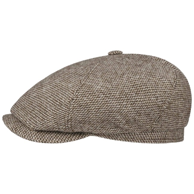 Stetson 6 Panel Undyed Wool Flat Cap