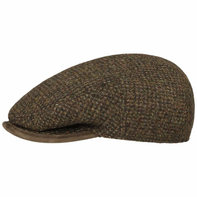 Stetson Kent Virgin Wool Harris Tweed Flatcap