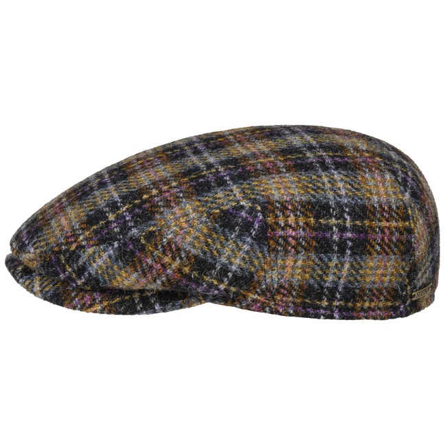 Stetson Kent Check Harris Tweed Flat Cap