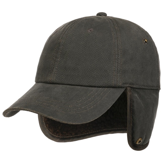 Stetson Herringbone Cap with Ear Flaps