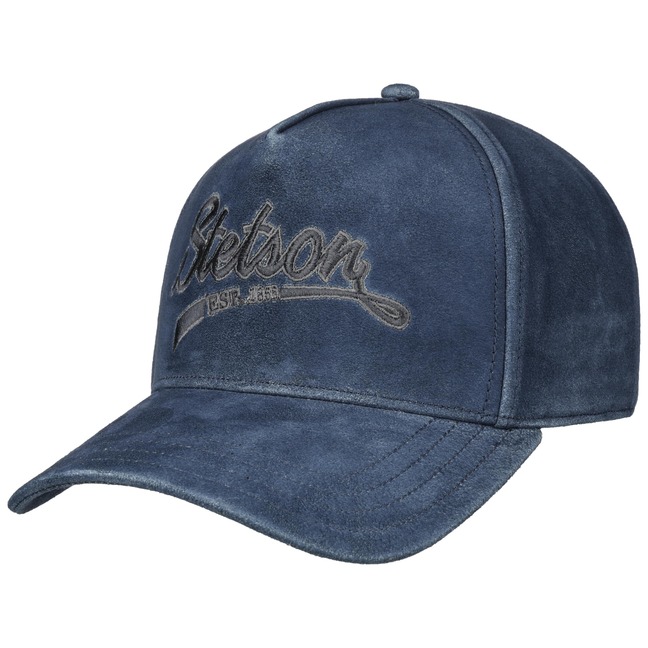 Stetson Vintage Denim Blue Leather Cap