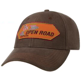 Stetson Leather Patch Distressed Peak Cap